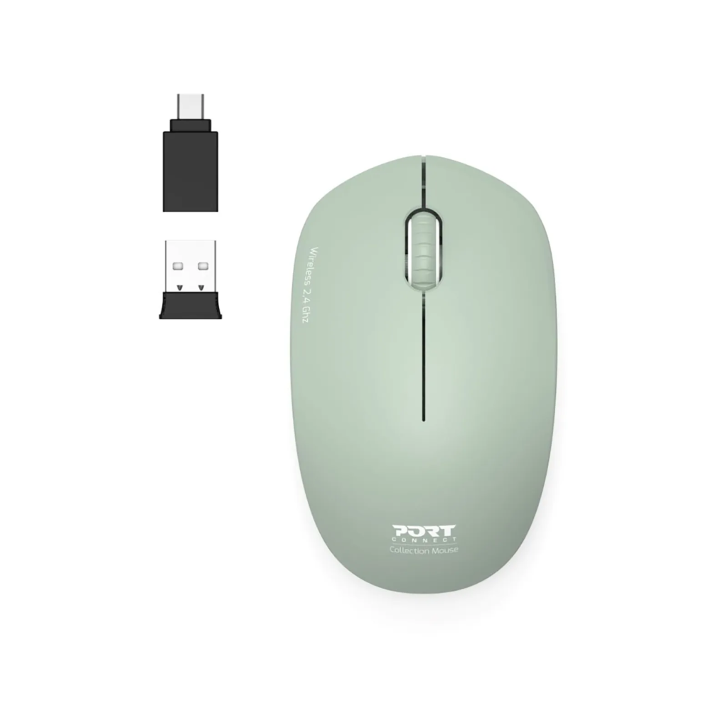Port 2.4GHz Collection II Vert Olive Wireless Mouse - AI Monitor