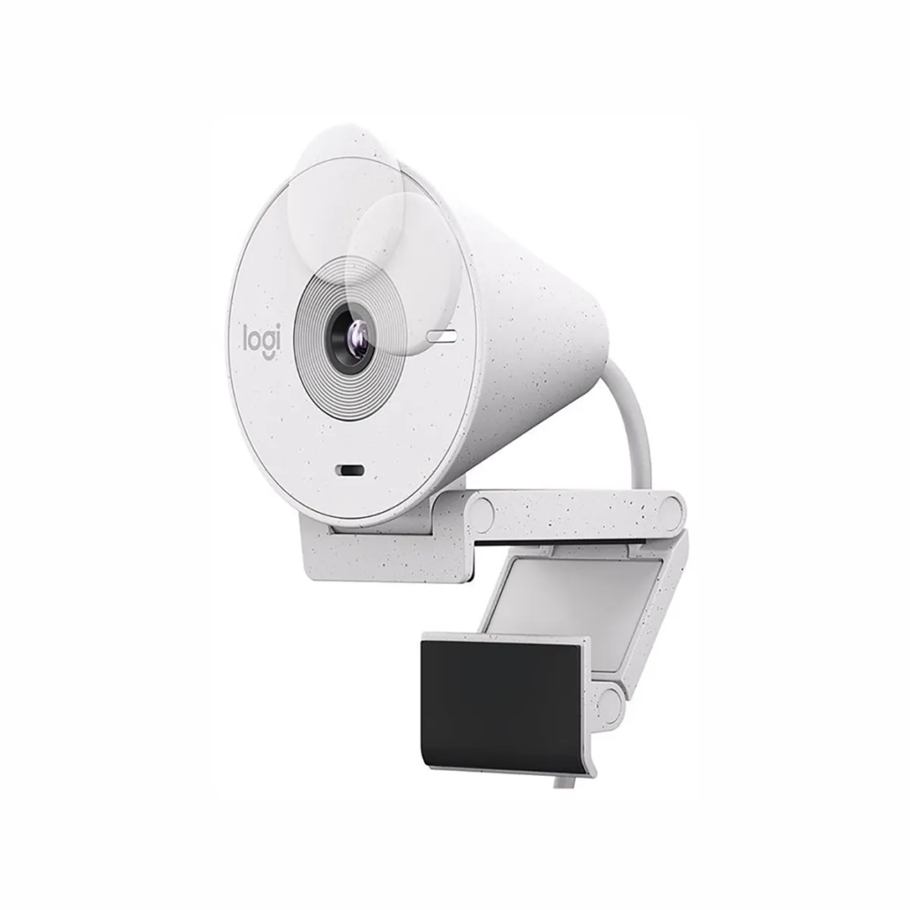 Logitech BRIO 300 Off-White Full-HD USB Webcam - AI Monitor