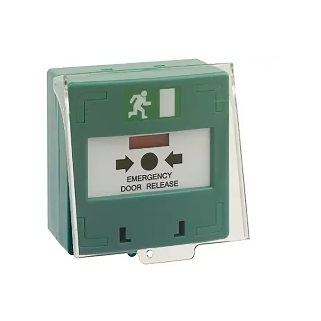 PinnSec Glass Green Resettable Emergency Break Glass Box - AI Monitor