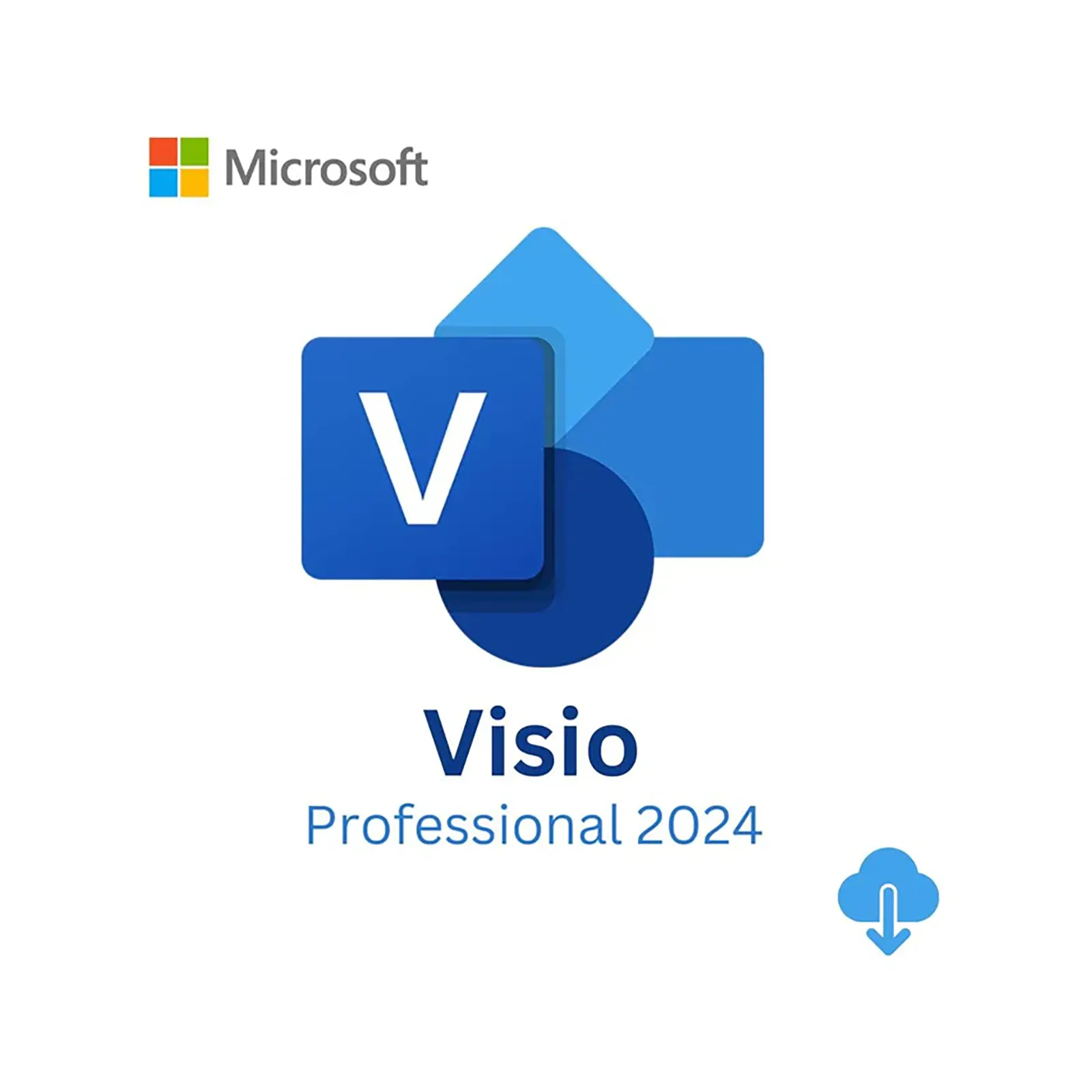 Microsoft Visio 2024 Pro ESD Lifetime License - AI Monitor